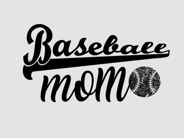 Baseball Mom Tshirt Design Vector Buy T Shirt Designs