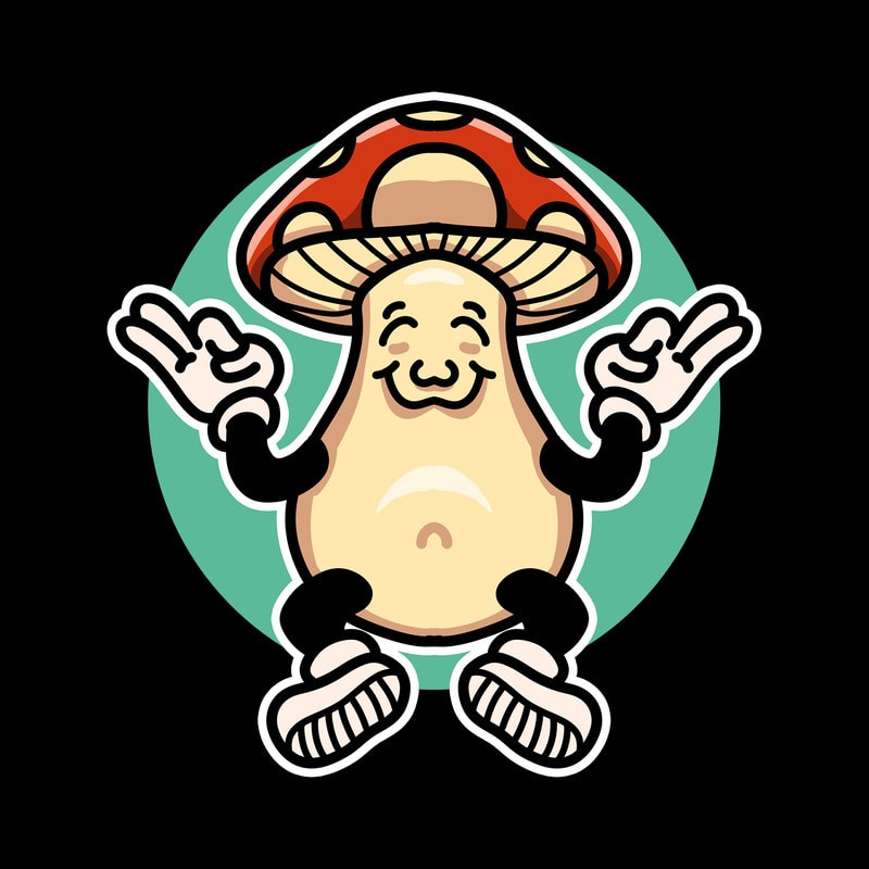 yoga mushroom graphic t-shirt design - Buy t-shirt designs yoga mushroom graphic t-shirt design - Buy t-shirt designs