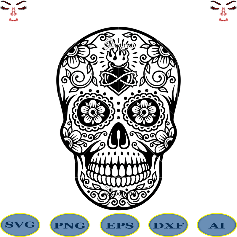 Halloween, Sugar Skull Svg, Sugar Skull vector, Sugar Skull logo, Skull ... Halloween, Sugar Skull Svg, Sugar Skull vector, Sugar Skull logo, Skull ...