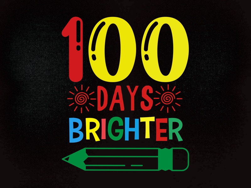 100 Days Brighter 100 Hearts SVG, 100 Days Brighter Svg, 100th Day of ... 100 Days Brighter 100 Hearts SVG, 100 Days Brighter Svg, 100th Day of ...