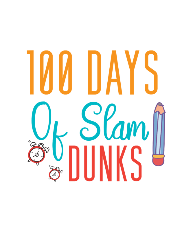 100 Days Of Salm Dunks T Shirt Design Happy 100 Days T Shirt Cute