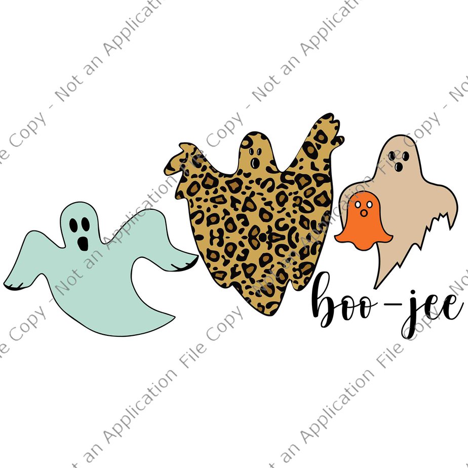Boo Jee Leopard Funny Halloween Ghost Svg Ghost Halloween Svg Boo