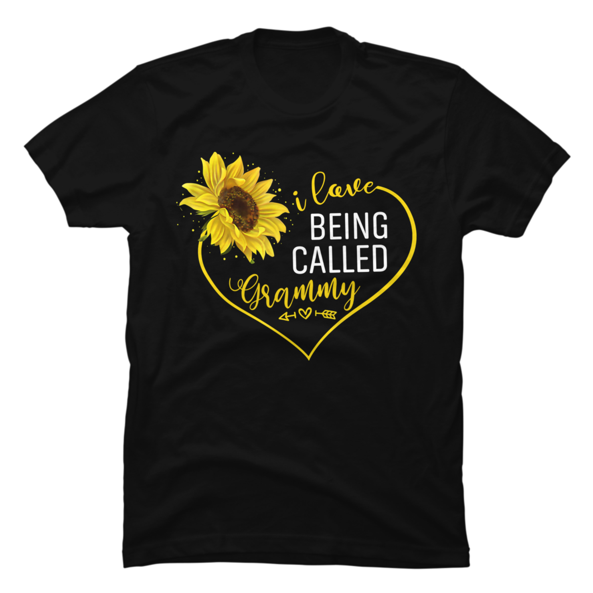 I Love Being Called Grammy Sunflower Heart Buy T Shirt Designs