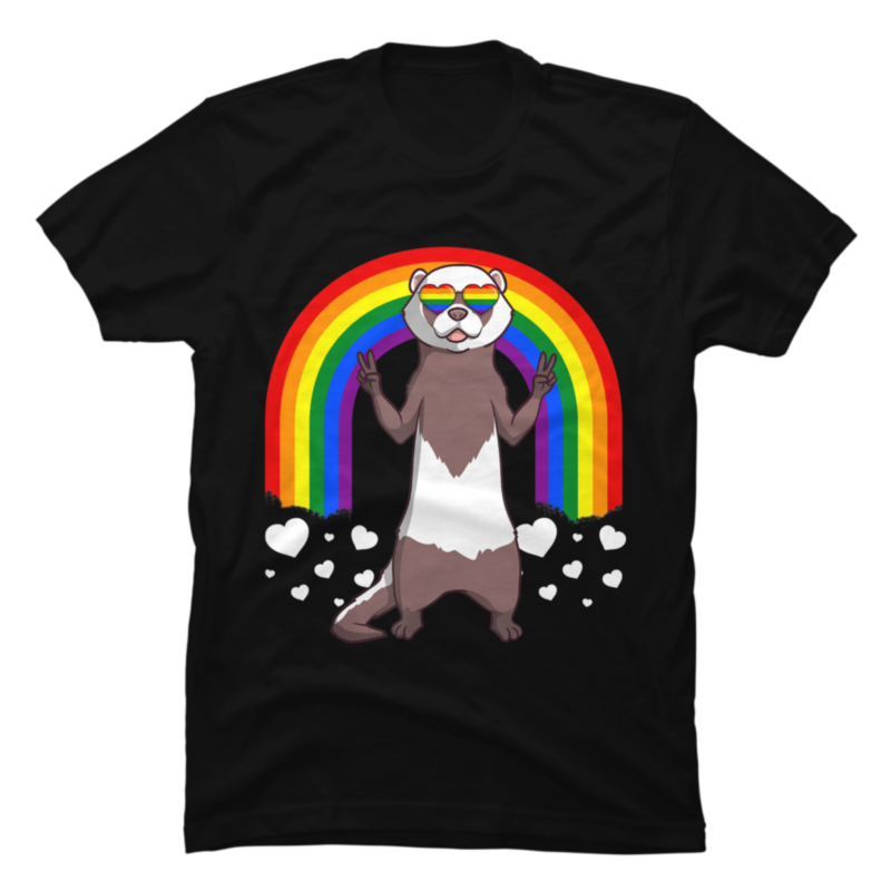 Lgbt Ferret Gay Pride Rainbow Lgbtq Cute Buy T Shirt Designs