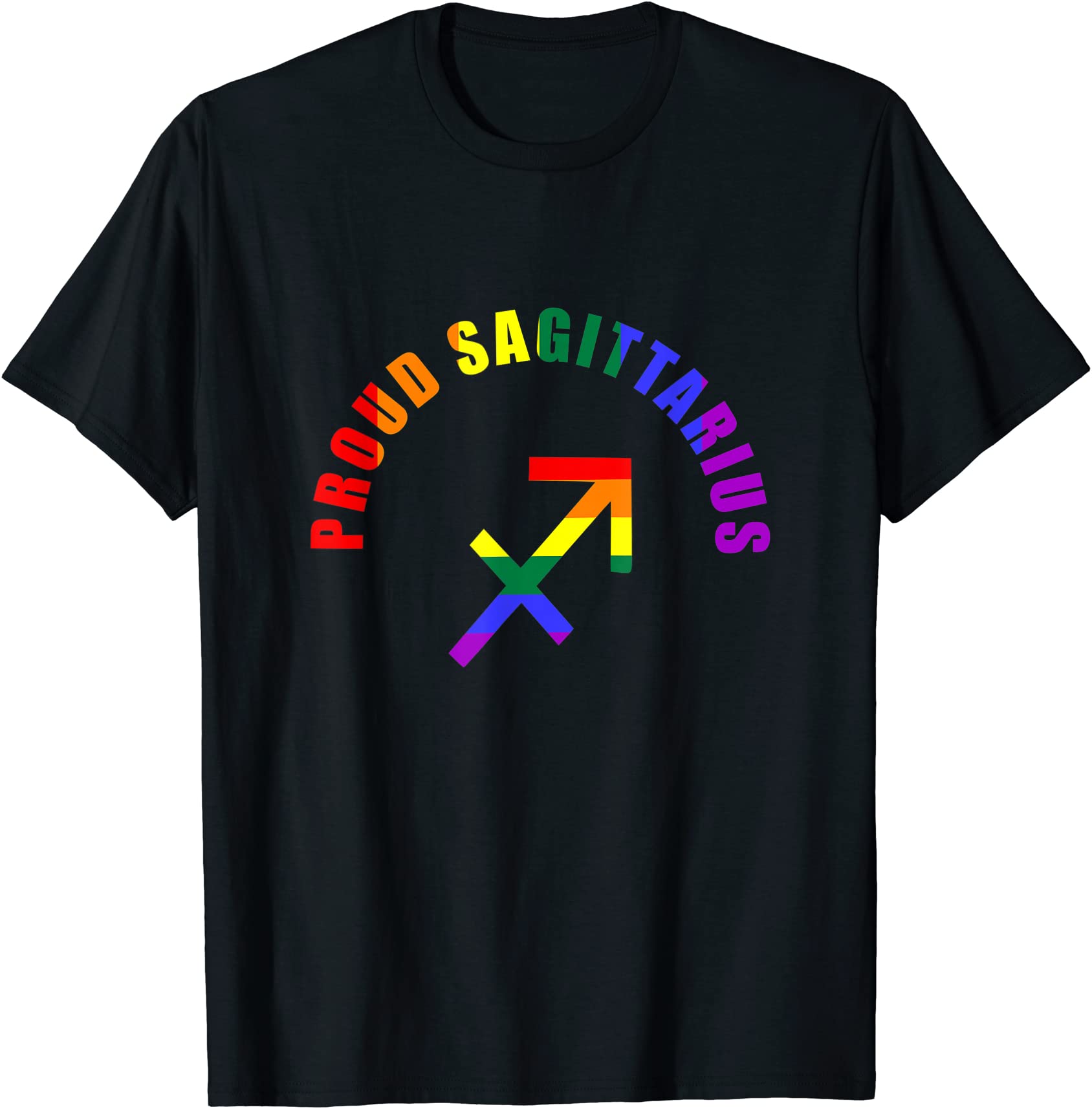 Proud Sagittariusastrology Lgbtq Zodiac Sign Horoscope T Shirt Men
