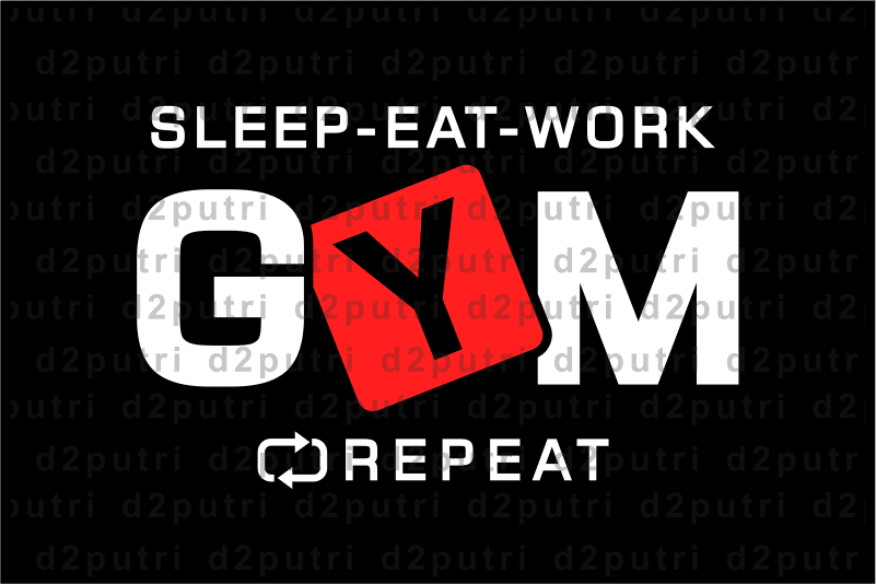 Sleep Eat Work Gym Repeat Gym T Shirt Designs Fitness T Shirt Design