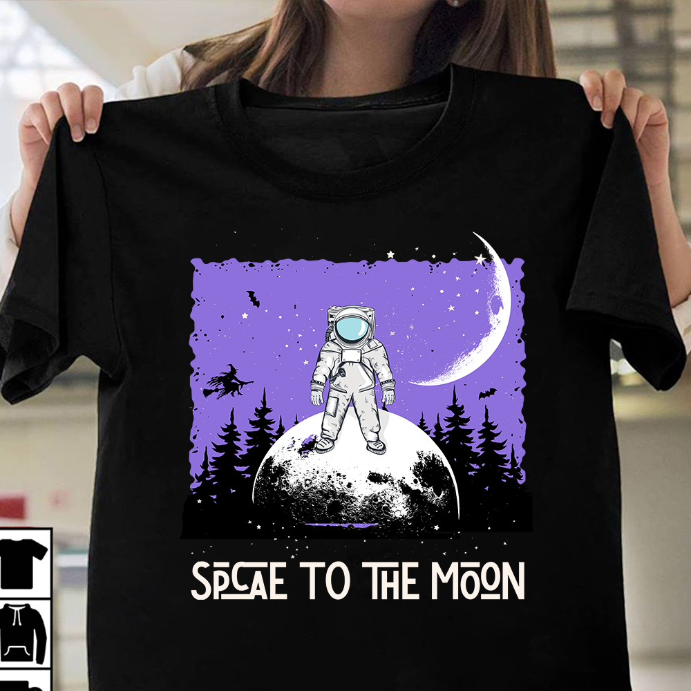 SpACE TO THE MOON T Shirt Design Space T Shirt Design On Sale Astronaut Vector Graphic T Shirt 