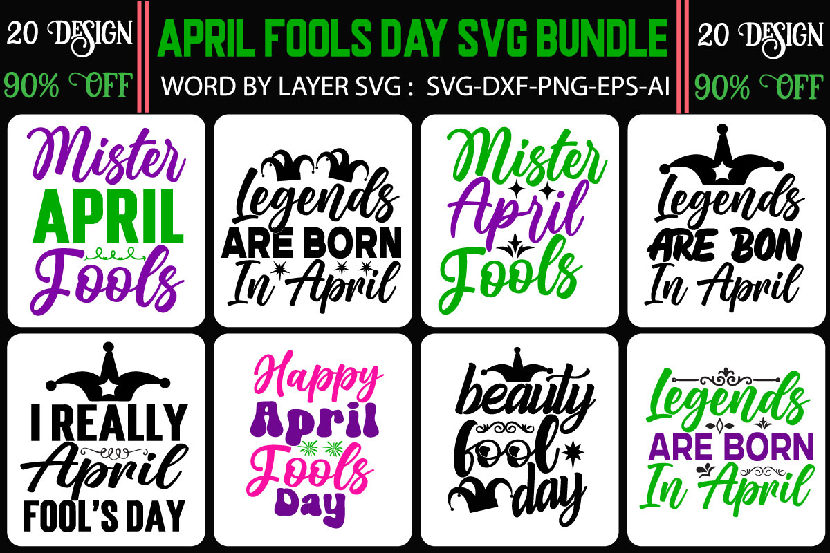 April Fools Day Svg Bundle1st April Fools Day 2022 Png April 1st April 1st Svg April Fools