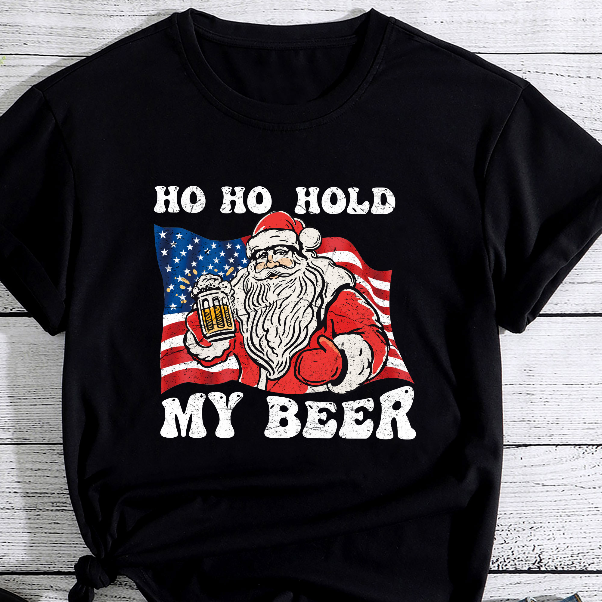 Christmas In July Santa Ho Ho Hold My Beer Drink Lover Buy T Shirt