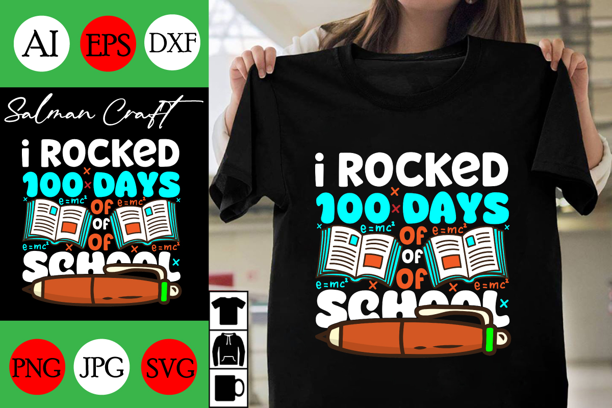 1 rocked 100 days of school SVG Cut File, 1 rocked 100 days of school T ... 1 rocked 100 days of school SVG Cut File, 1 rocked 100 days of school T ...