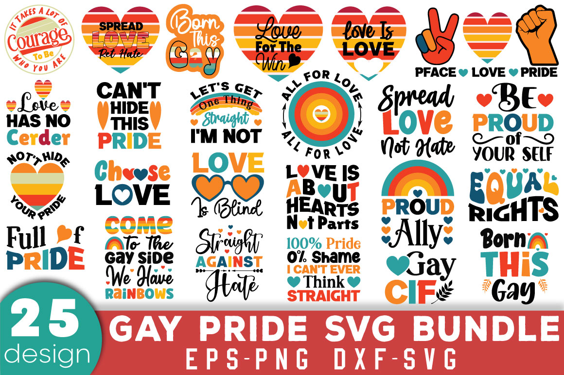 Gay Pride T Shirt Bundle Gay Pride Svg Bundle Buy T Shirt Designs