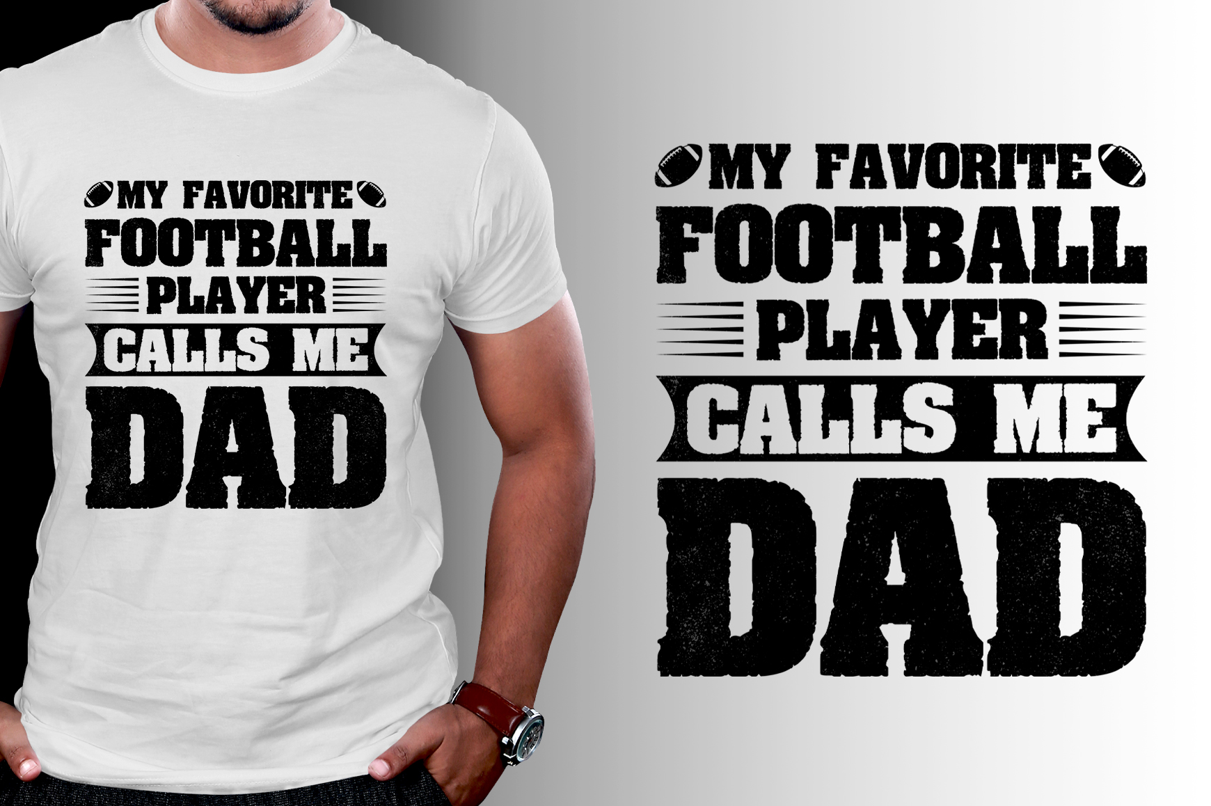 My Favorite Football Player Calls Me Dad T Shirt Design Buy T Shirt