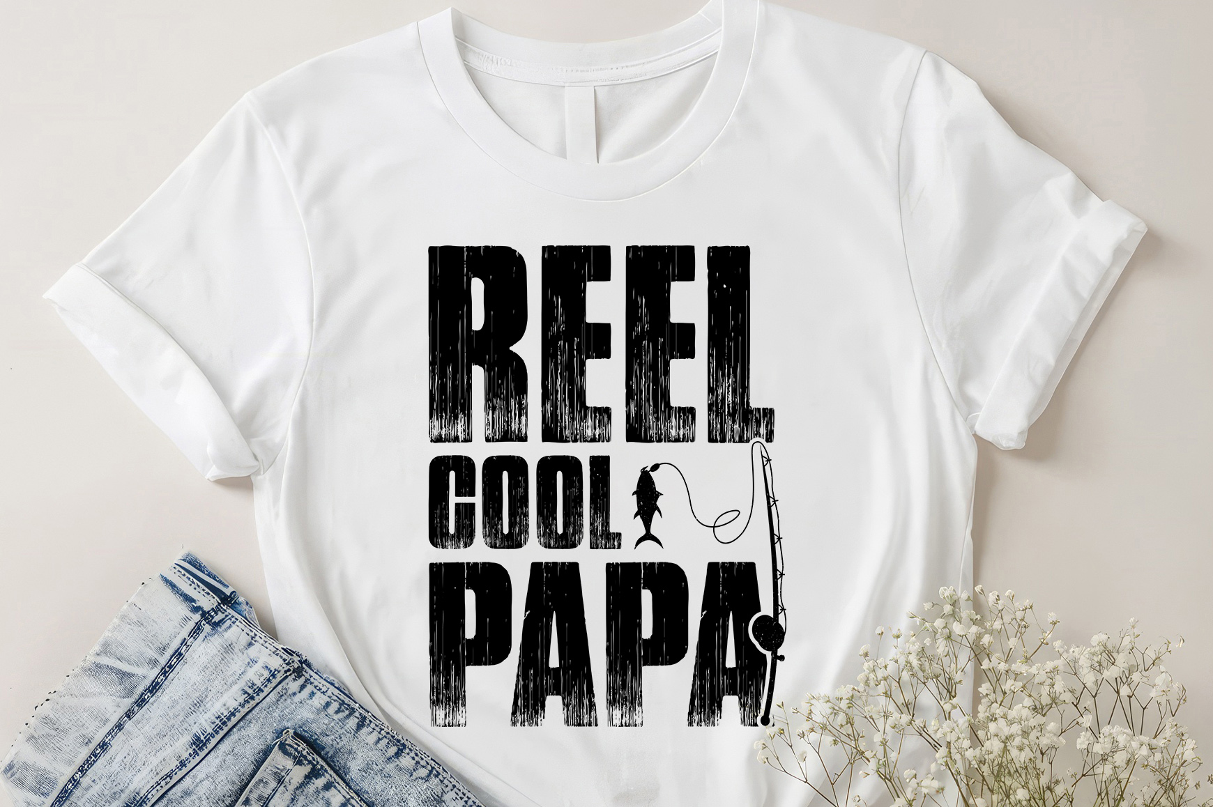 Reel Cool Papa Fishing Papa T-Shirt Design - Buy t-shirt designs Reel Cool Papa Fishing Papa T-Shirt Design - Buy t-shirt designs